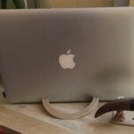 Wooden Laptop Vertical Stand Mac book Pro Upright Display - Makers India