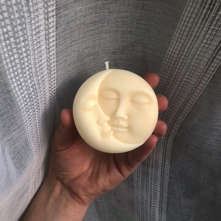 Sun and Moon Face Candle Soy Wax Premium - Makers India