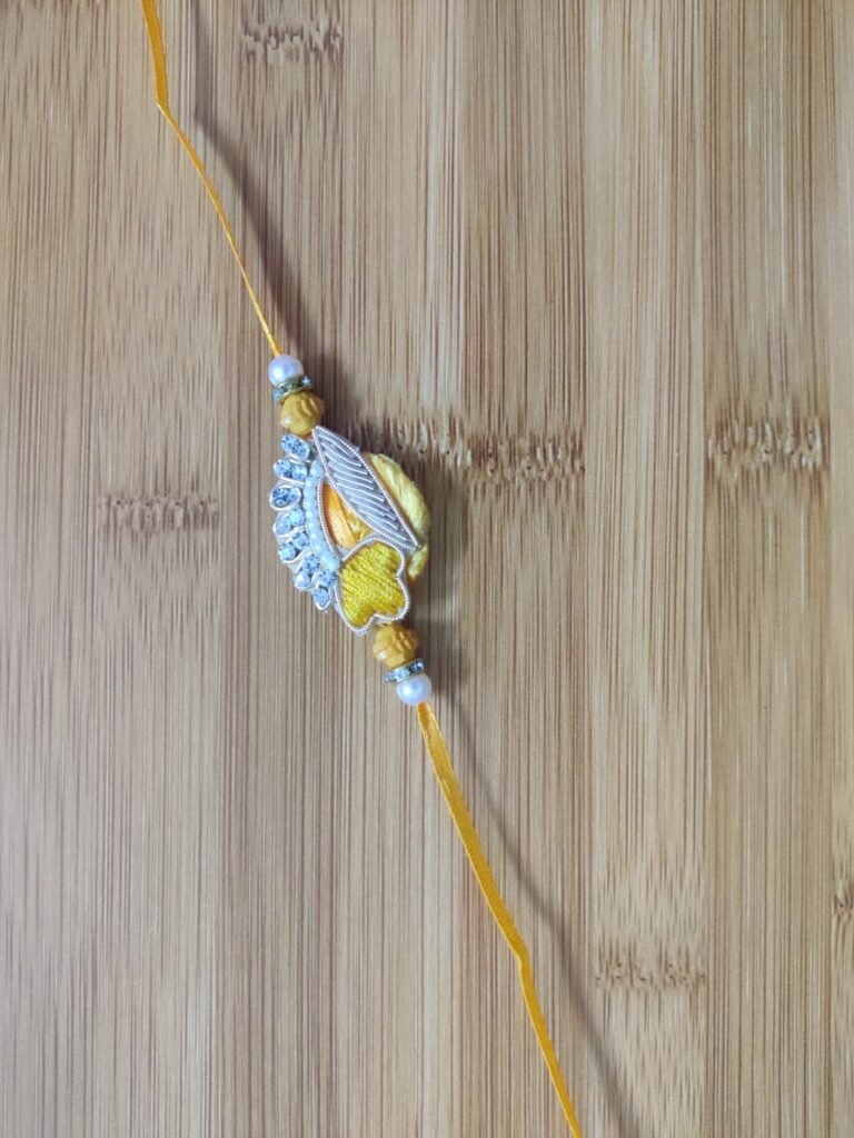 Yellow Bhaiya Rakhi – Simple Rakhi for Brother - Makers India