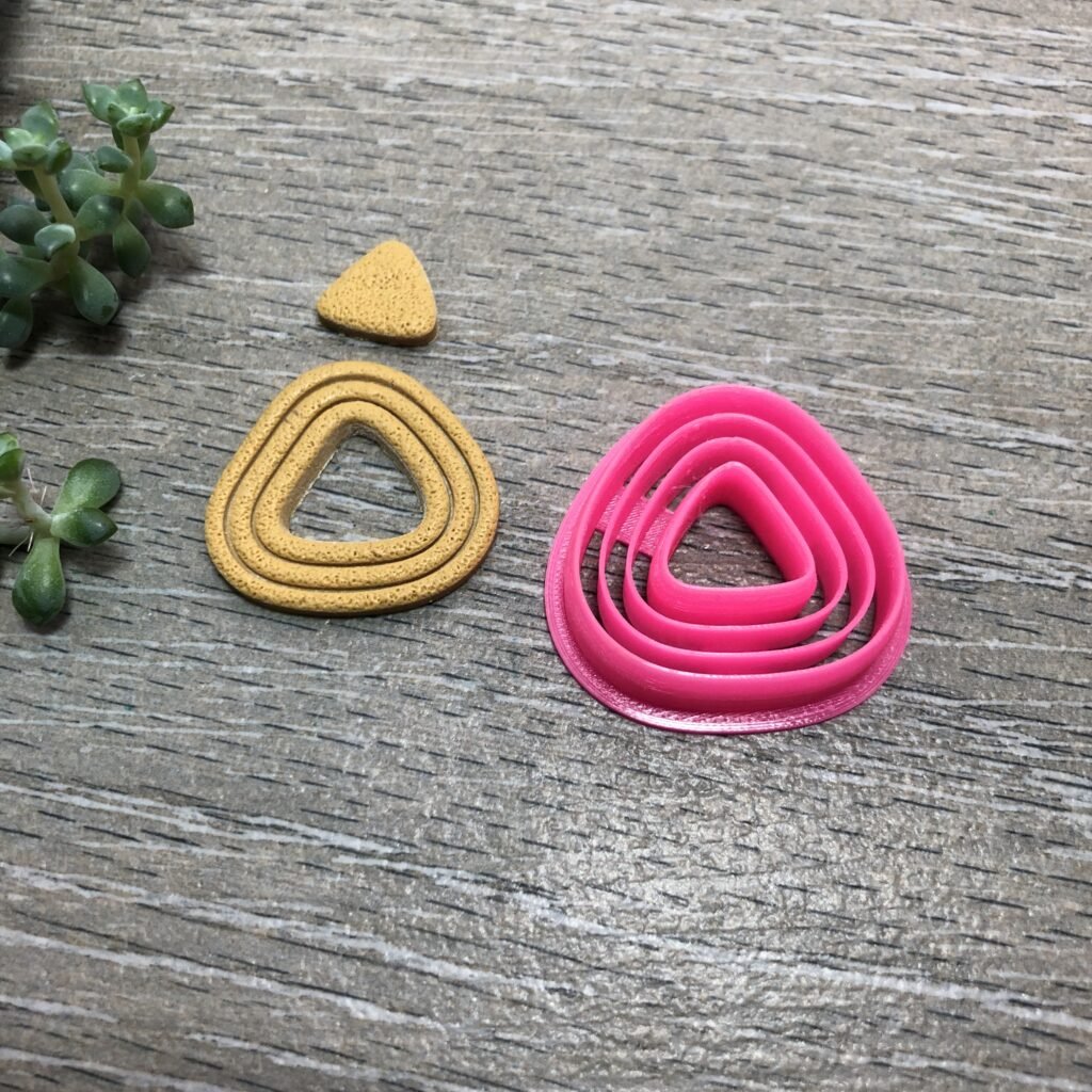 Concentric Triangles Cutter for Polymer Clay Art - Makers India