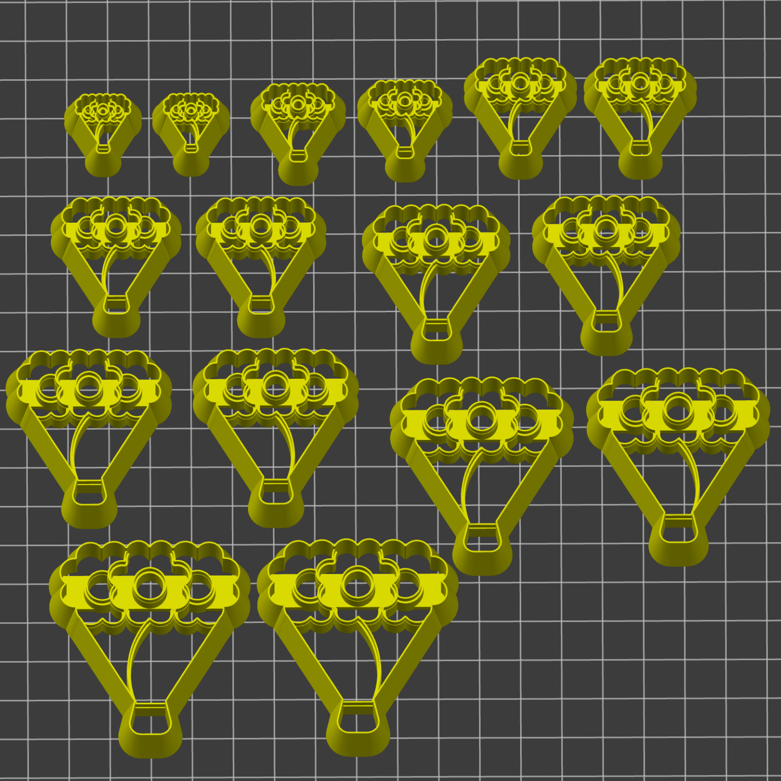 Daisy bouquet combined Clay Stamp Embosser Set of 8 Cutter - Makers India